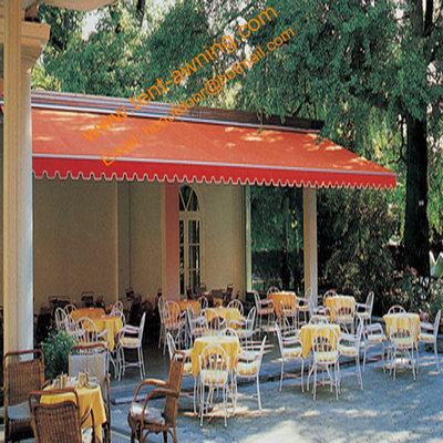 China Manual Motorized Remote Control Waterproof Shade Awning Double Arms Retractable Awning supplier