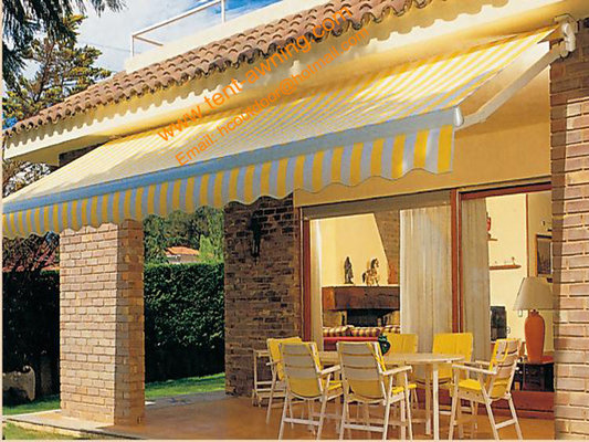 Outdoor Aluminum Manual or  Motorized Remote Control Patio Awning supplier