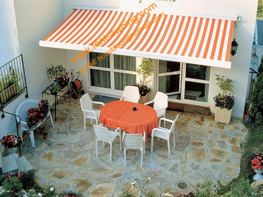 Double Arms Motorized Remote Control Retractable Full Cassette Awning supplier