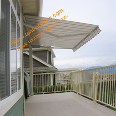Patio Balcony Motorized Remote Control Automatic Retractable Arm Awning supplier