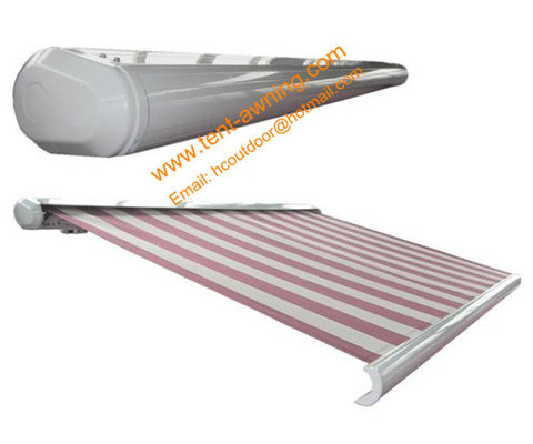 Double Arms Motorized Remote Control Retractable Full Cassette Awning supplier