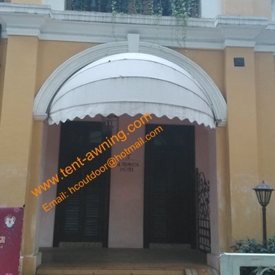 Ourtdoor Aluminum Manual Retractable Door Entrance Window Dome Awning supplier
