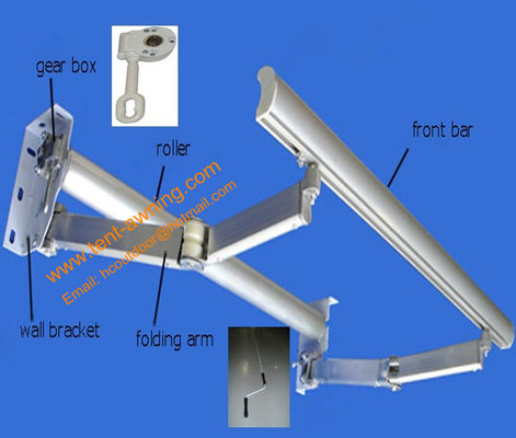 Awning Material Customize Sizes Aluminum Awning Support  Retractable Awning Parts supplier