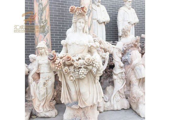 Life Size Hand Carved Marble Lady Statue supplier