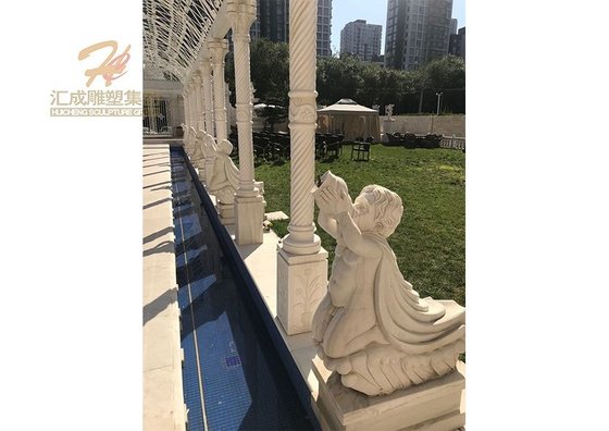 Customized Design Luxury Gazebo Marble Hand Carving supplier