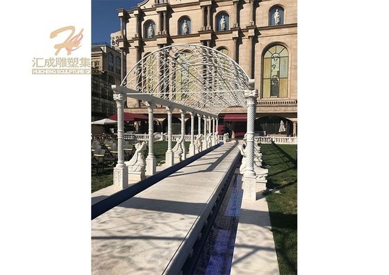 Customized Design Luxury Gazebo Marble Hand Carving supplier