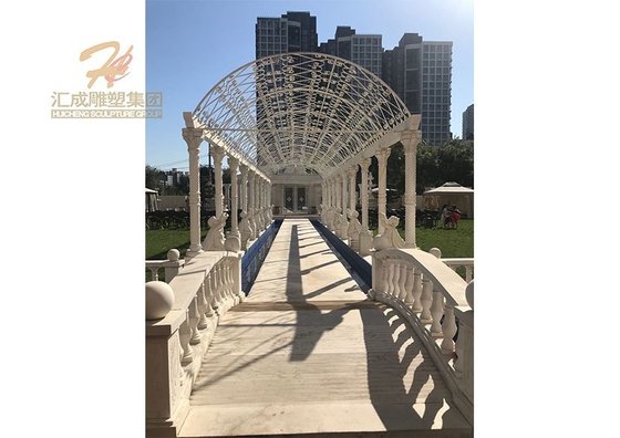 Customized Design Luxury Gazebo Marble Hand Carving supplier