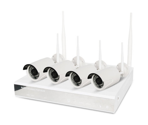 4ch 720p Wireless HD Network Video Recorder WIFI NVR With 4pcs Cameras