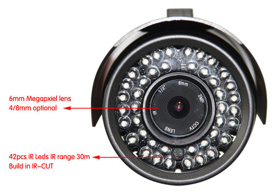 H.264 2.0 Megapixel Waterproof IP Camera, Vandalproof Motion Detection,Privacy HD IP Cameras