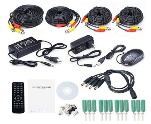 4ch D1 Resolution Realtime DVR HDMI Video Recorders With 4 IR Bullet Camera And Needed Kits