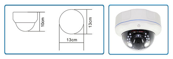 2.0 Megapixel HD IP Cameras POE Waterproof Dome With 1920 * 1080 Resolution
