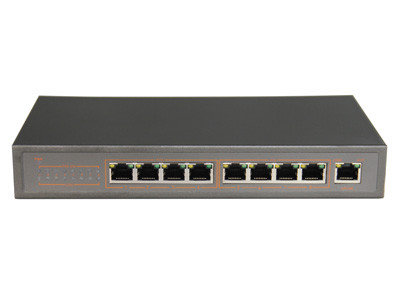 Reliable CCTV Camera Spare Parts , Compact 8 Ports POE Switch