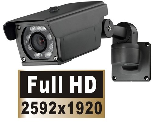 1920P 5.0 Mega Pixels HD IP Cameras IP67 Waterproof With 3 Axis Inner Cable Bracket