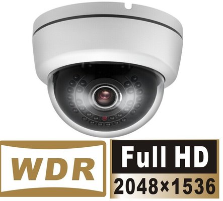 WIFI Dynamic Range HD IP Cameras , 3.0M Three-Axis Bracket IP IR Dome Camera