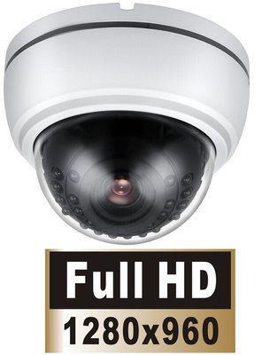 960P POE Plastics Dome HD IP Cameras 1.3 Mega Networking 3.6mm Mega Pixels Lens