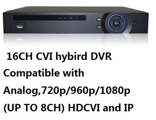 16ch / 8ch 1080P HD CVI DVR 2 x 4T HDD Daul-stream Embedded LINUX