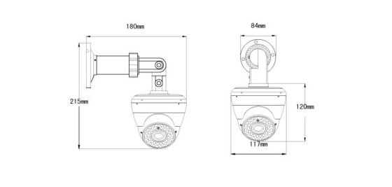 Super 700tvl SONY 639 CCD S3000 Chip Varifocal Lens 4 - 9mm And 30M IR HD CCTV Cameras