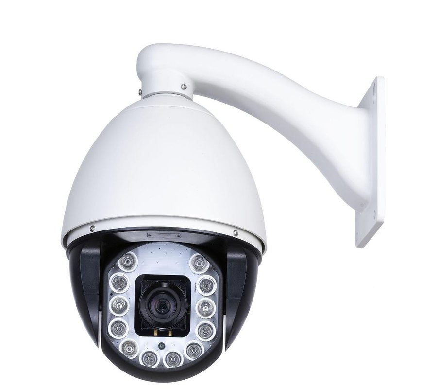 DC12V / DC24V, 20W H.264 D1 IR Speed Dome IP Camera Array IR LED, IR Range 150 m , Motion Detection