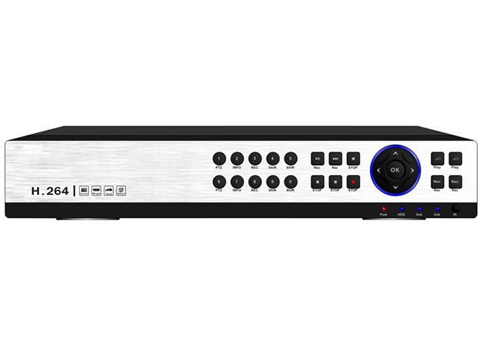 16CH Hybrid DVR Digital Video Recorder With Metal Wire Draw Front Panel