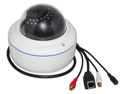 4X Zoom Dome HD IP Cameras 960H 1.3 Megapixel POE Vandalproof For Day / Night