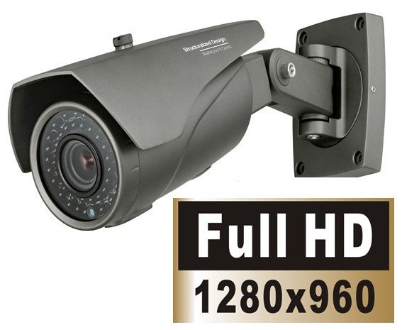 1.3M 960P IP Security Cameras IP67 Waterproof with 2.8mm - 12mm Mega Pixels Varifocal Lens