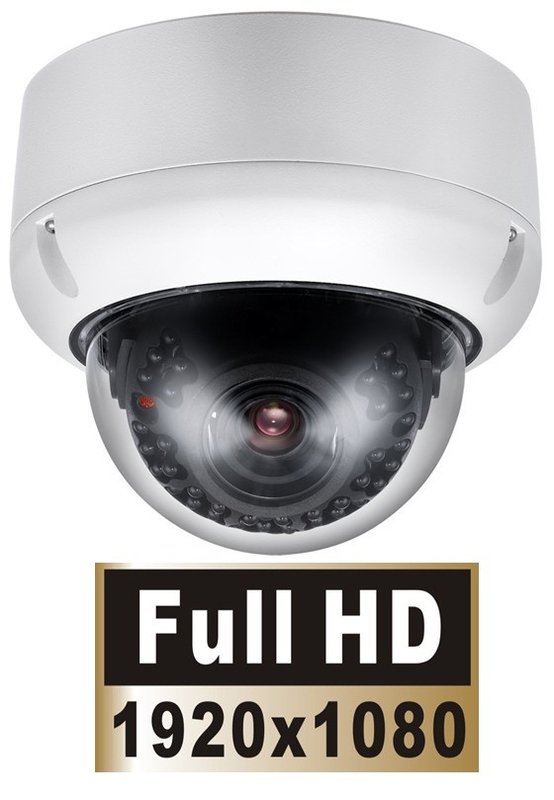 Metal Dome Security HD IP Cameras 1920 × 1080P 2.0 MEGA PIXELS Dual POE