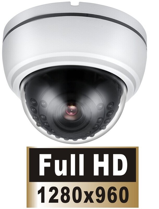 960P POE Plastics Dome HD IP Cameras 1.3 Mega Networking 3.6mm Mega Pixels Lens