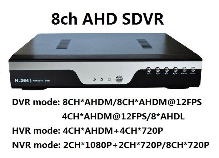 Разрешение AHD DVR HDMI H.264 высокое, сеть черное 8CH AHD SDVR