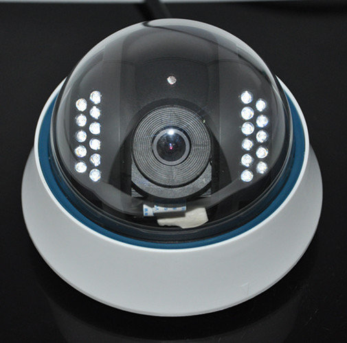 H.264 wireless ip surveillance dome cameras VGA 640 * 480 Night vision D5 22 LED 20M IR