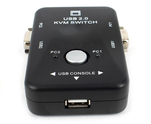 HD 2 Port Usb Switch , Monitor And Keyboard Switch With Button C Selection