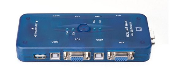 Non Power USB KVM Switch 4 Port To 1 VGA , Autohotkey Network Kvm Switch