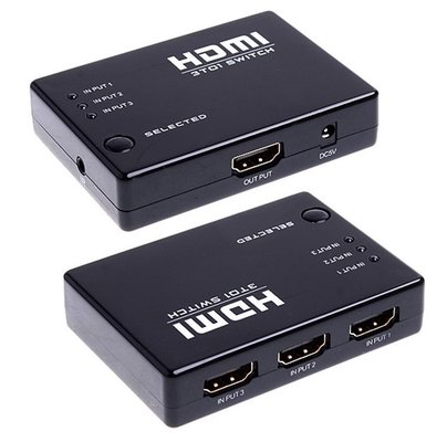 Multifunction Switch 3 To 1 HDMI Switch Box With Infrared Function For Learning