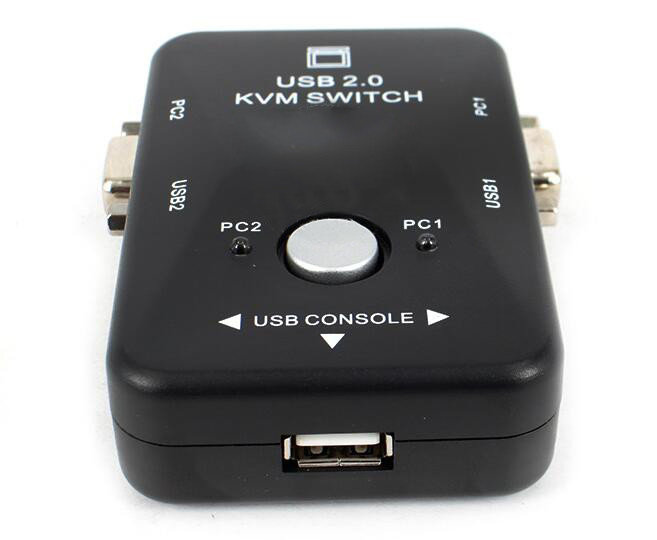 HD 2 Port Usb Switch , Monitor And Keyboard Switch With Button C Selection