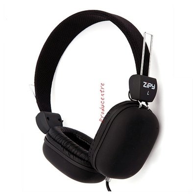 Universal square ear cover Sport MP3 Wired Headphone for music and PC Computer game in black supplier