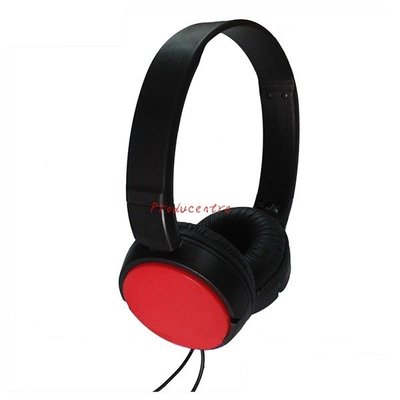 very cool design custom music headphone with red ear cover with line control box noise reduction for audio for adults supplier
