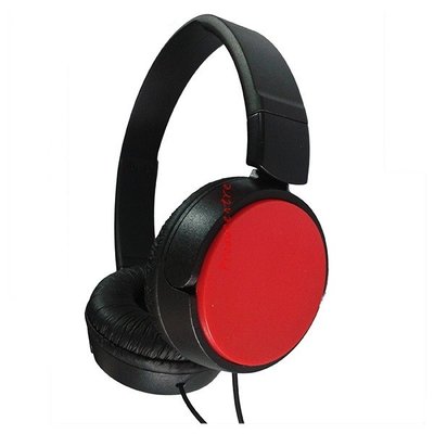 very cool design custom music headphone with red ear cover with line control box noise reduction for audio for adults supplier