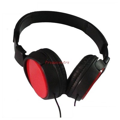 very cool design custom music headphone with red ear cover with line control box noise reduction for audio for adults supplier