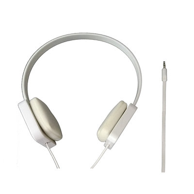 OEM & ODM wired headset with sound deduction for music fancier in thin headband with lightest weight in white supplier
