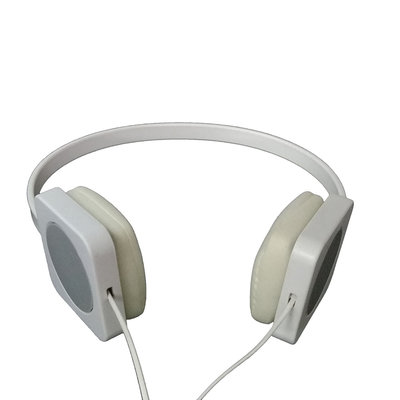 OEM & ODM wired headset with sound deduction for music fancier in thin headband with lightest weight in white supplier
