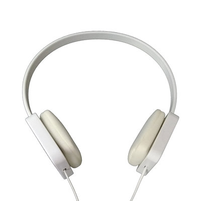 OEM & ODM wired headset with sound deduction for music fancier in thin headband with lightest weight in white supplier