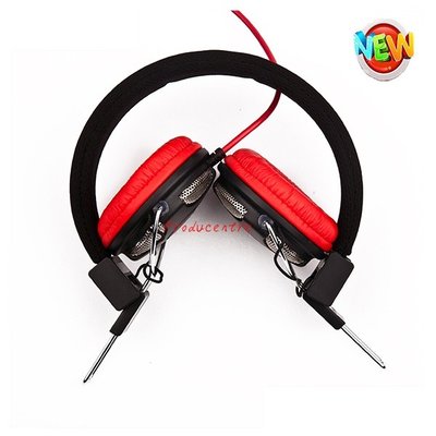 OEM learning headphone with sound reduction for language learner in red color in portable foldable design supplier