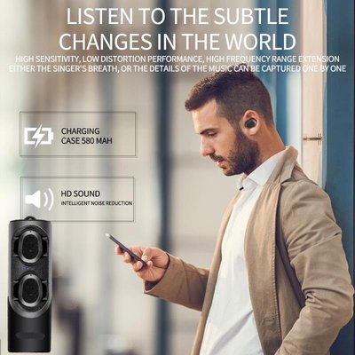 Mini dual ear Wireless BT 5.0 Bass Headset Earbud Sound Earphones With Magnetic Charging Socket supplier