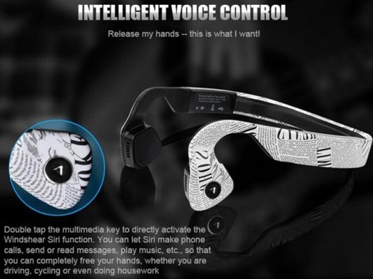Windshear II wireless chic Intelligent bone conduction Headset BT stereo headphones supplier