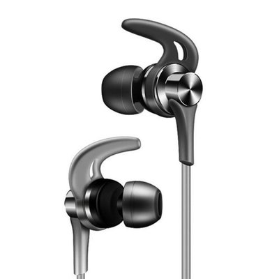 headphones Shark fin metal in-ear mobile phone headset Sports bass headphones earphones supplier