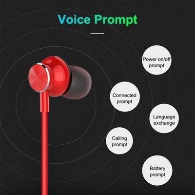 Voice prompt wireless blue tooth Headset earbuds headphone Stereo hands free Ear Hook Earbuds supplier