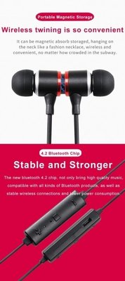 Metal Sports BlueTooth Headphone Sweat Proof Earphone Magnetic Earpiece Stereo Wireless Headset supplier