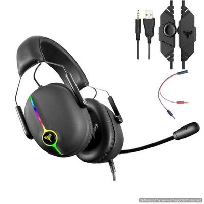 7 dot 1 channel gaming headset ENC MIC noise reduction High end gamer headphones RGB light supplier