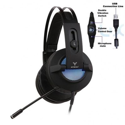 RGB LED light virtual reality stereo headset gaming 7 dot 1 Game Headphones head phones headphone supplier