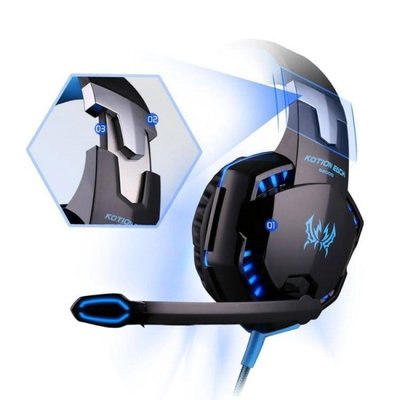 Headphone Gamer Gaming Headset G2000 Ear Headphone with Mic Stereo Bass LED Light for PC Game supplier