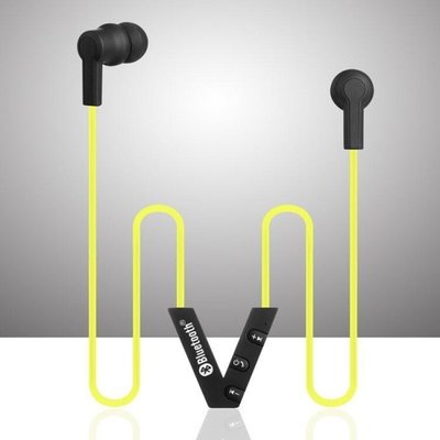 V shape control box sport wireless earphone with flat TPE cable and HiFi sound effect supplier